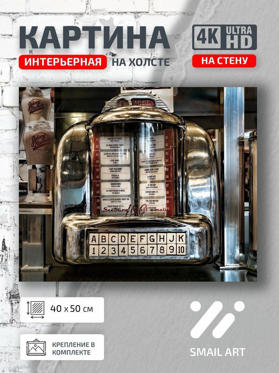 Картина на холсте интерьерная 40 на 50 на стену Ресторан Mood для спальни атмосфера декор