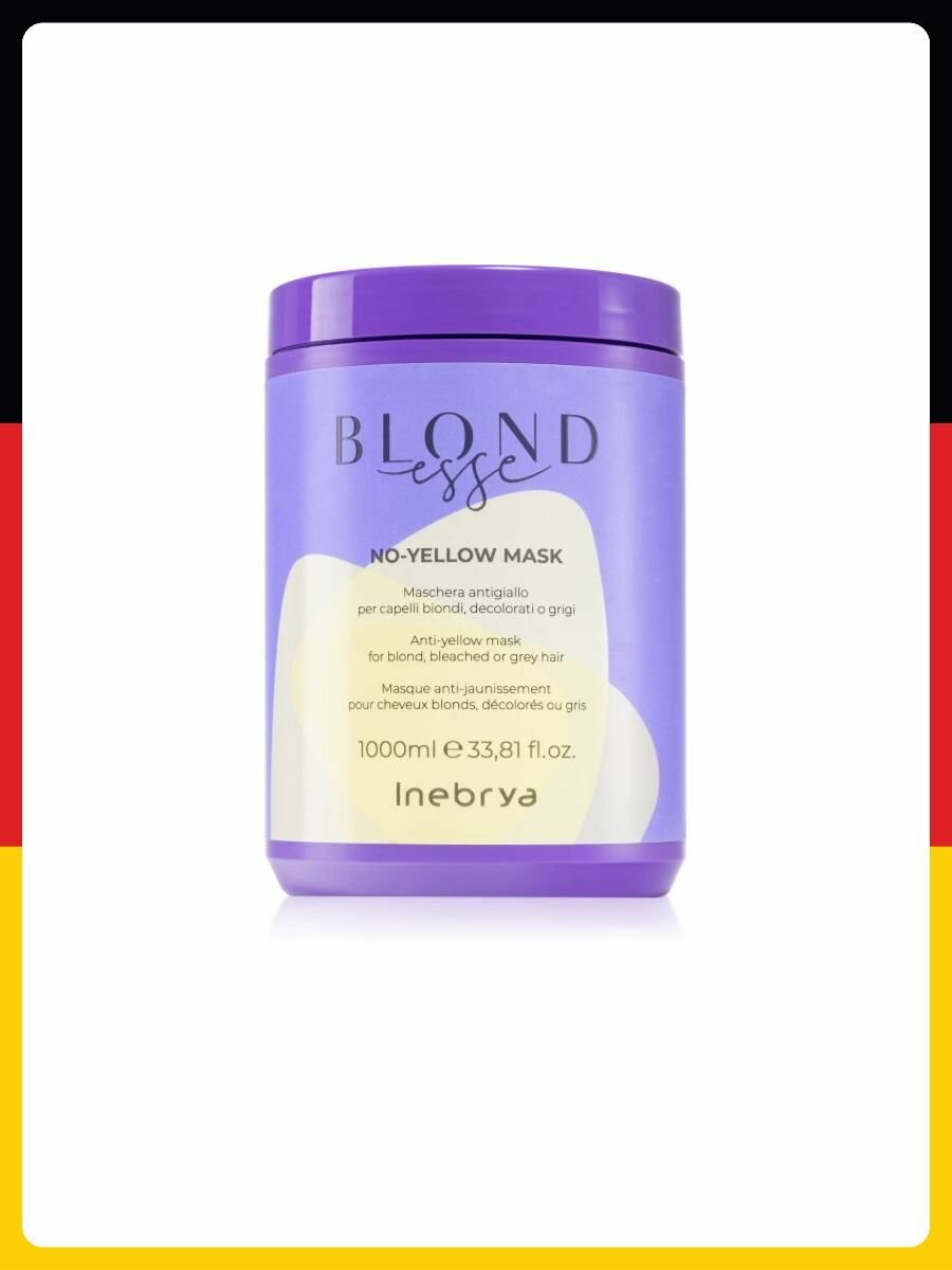 Маска для волос INEBRYA Blondesse No-Yellow Mask Hair Mask Neutralizes Yellow Discoloration, 1000 мл