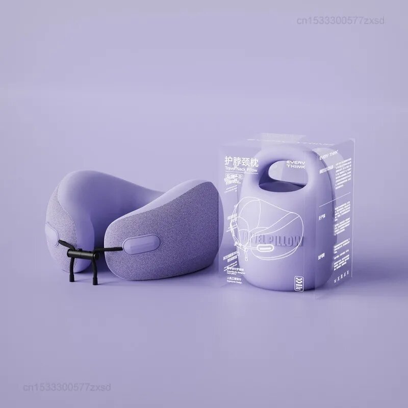 Xiaomi EVERYTHINK дорожная U-образная подушка с эффектом памяти, губка для подбородка, поддержка шеи, портативная компактная подушка для защиты шеи в полете для путешествий