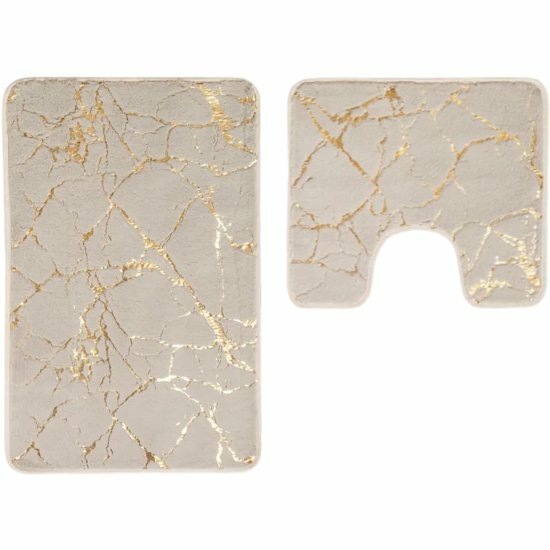 Комплект ковриков для ванной комнаты Blabar 50х80, 40х50 Vagor полиэстер бежевый 2шт /50