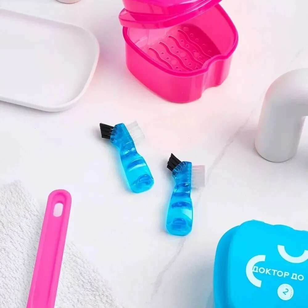 Двусторонняя щетка для чистки элайнеров и брекетов Мягкие щетинки для бережного ухода Комплект для ортодонтических конструкций ГОСТ Р