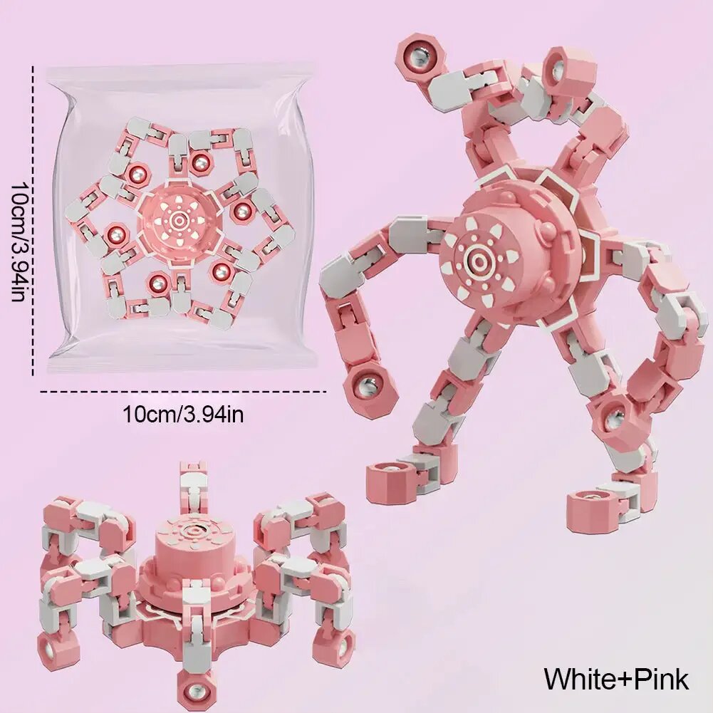 Фиджет-игрушка трансформер White Pink, розовый