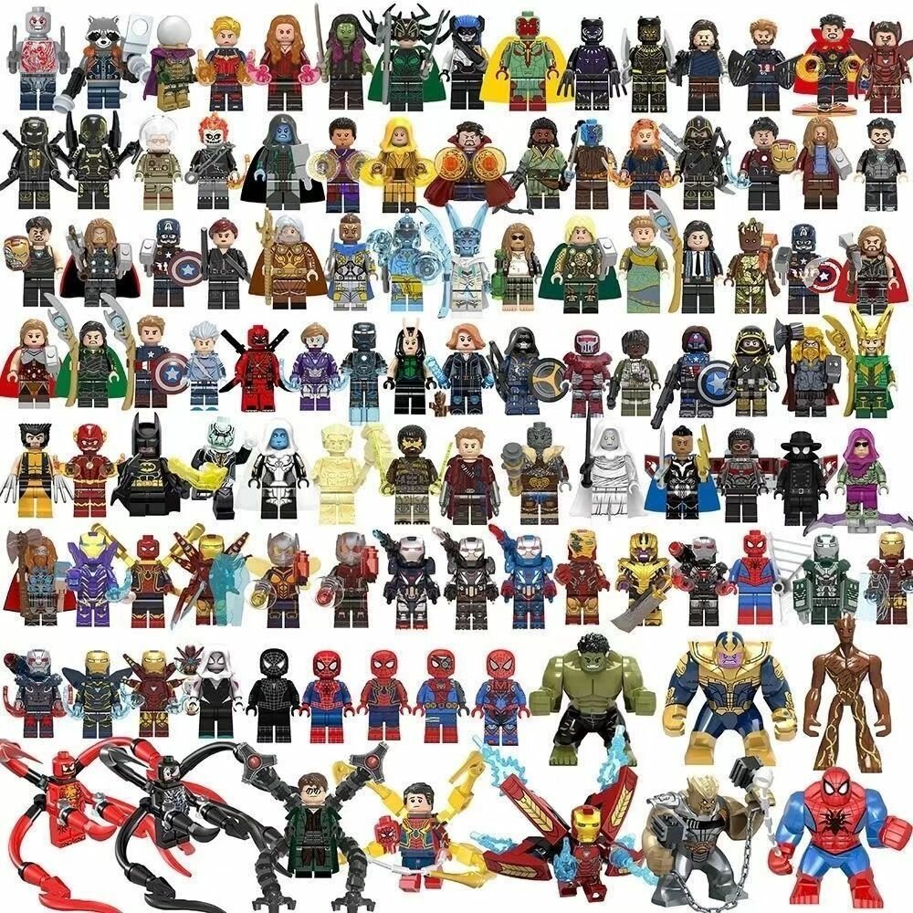 Набор фигурок Марвел Лего фигурки Marvel Супергерои случайно 40 штук