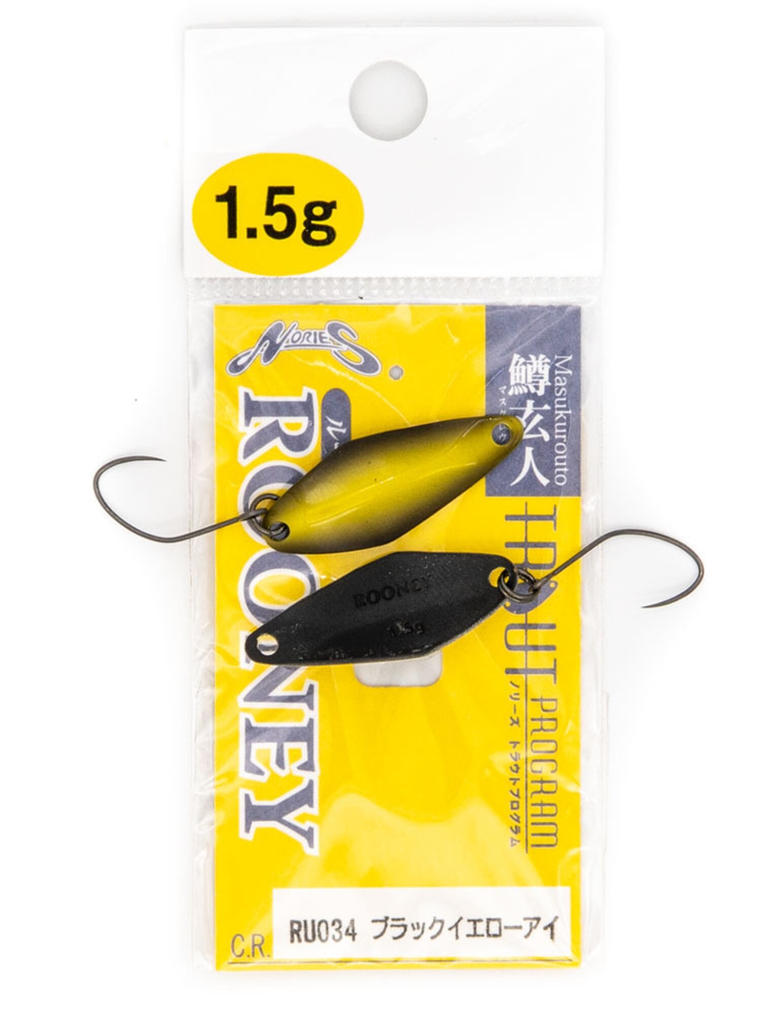 Блесна для рыбалки на форель NORIES MASUKUROUTO ROONEY 1.5гр цвет RU034