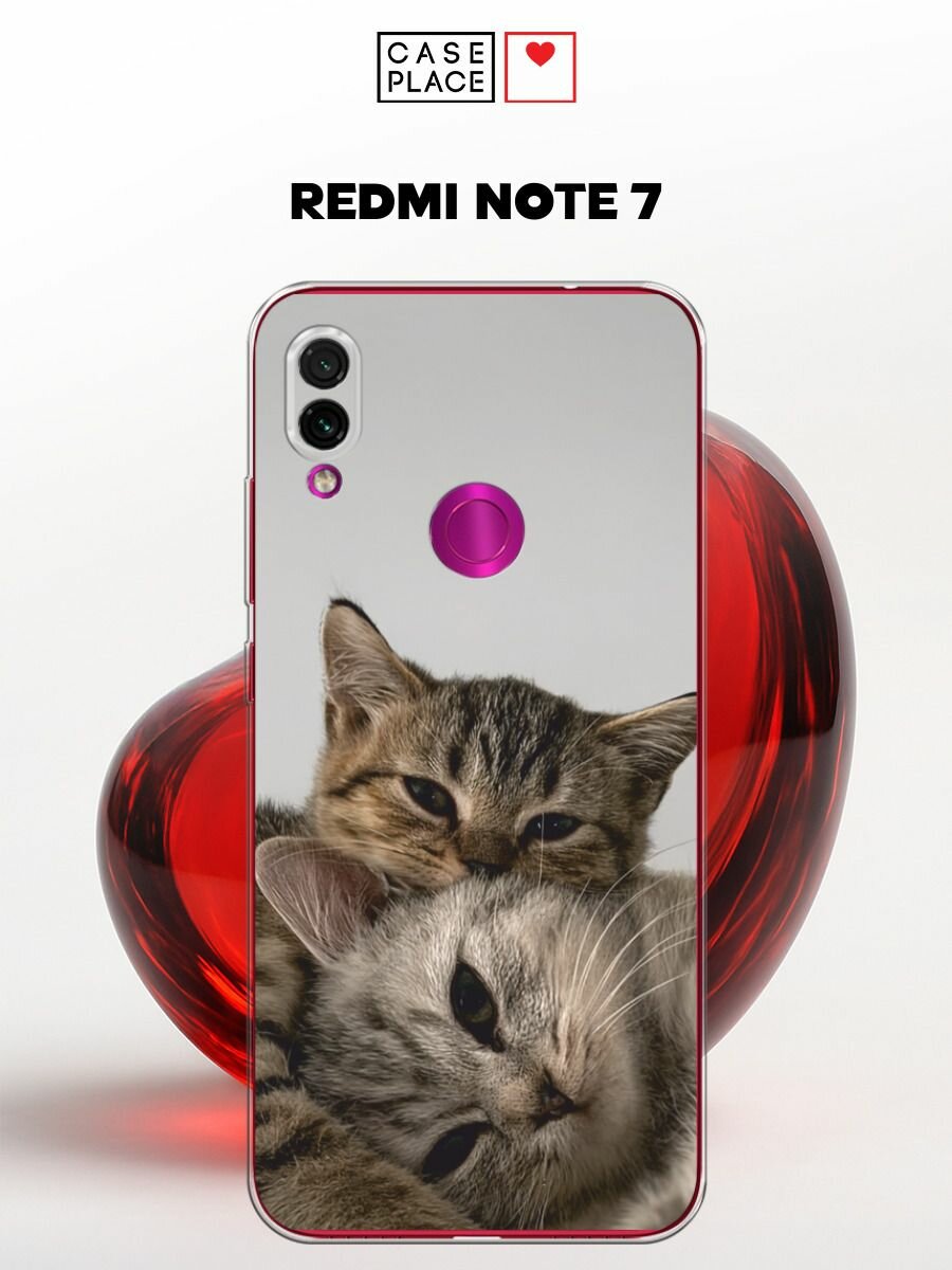 Чехол на Xiaomi Redmi Note 7 / Сяоми Редми Нот 7 с принтом Нежные котята