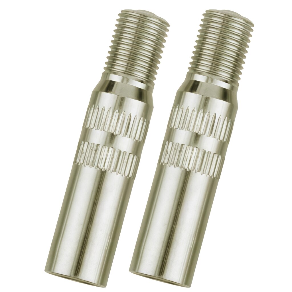 Упаковка из 2 Хромированных латунных Колпачков для штока Клапанов Металлические Удлинительные Колпачки Подходят Для Автомобилей Мотоциклов Устойчивость К Коррозии
