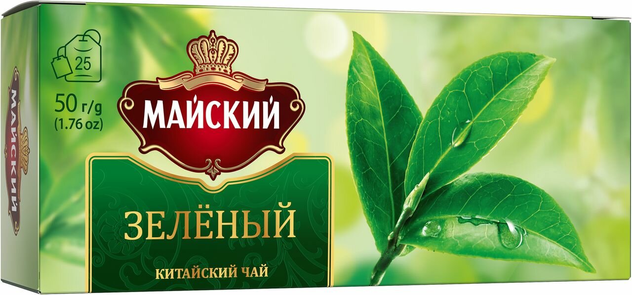 Чай зеленый майский Зеленый, 25пак x 3 упаковки