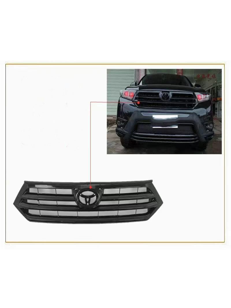 Решетка радиатора Toyota Highlander 2012-2014 — передняя решетка бампера ABS, прямая замена, стильный внешний вид