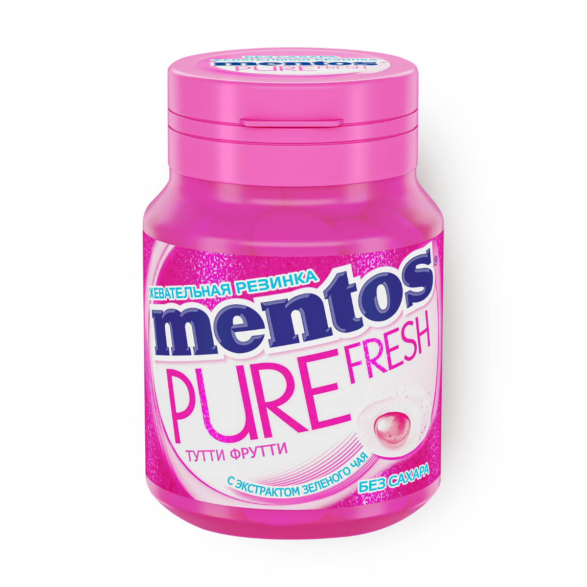 Жевательная резинка MENTOS Pure Fresh, тутти-фрутти, без сахара, в банке