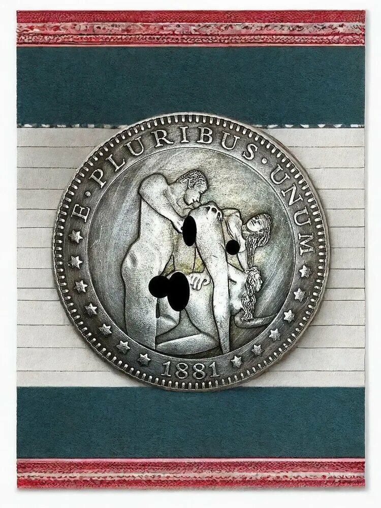 1 Монета с памятными значками ретро - Две женщины и мужчина - лучший подарок для мужа / пары