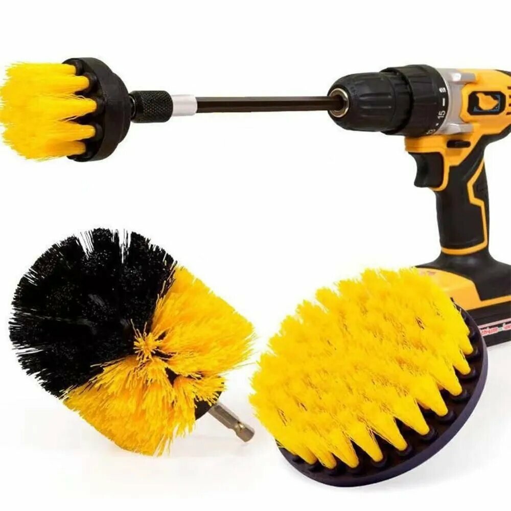 Набор щеток насадок на дрель, щетки для шуруповерта, для быстрой чистки и мойки поверхностей, 3 штуки