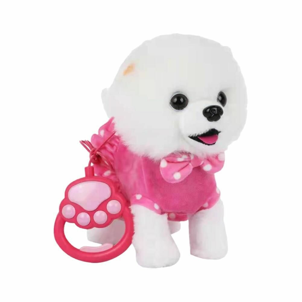 Плюшевые игрушки, Мопс, Умеет петь, С тяговым тросом 25 см