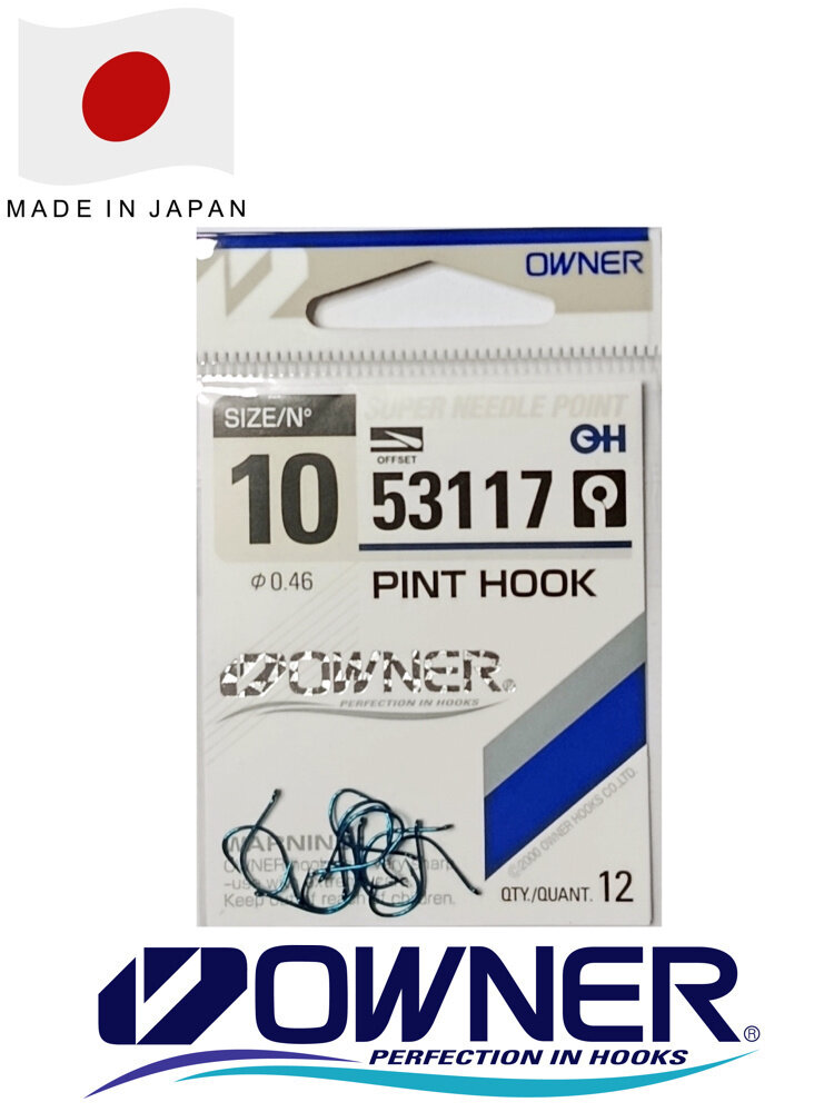 Крючки OWNER 53117 №10 PINT HOOK / Крючок, Овнер, одинарные для рыбалки