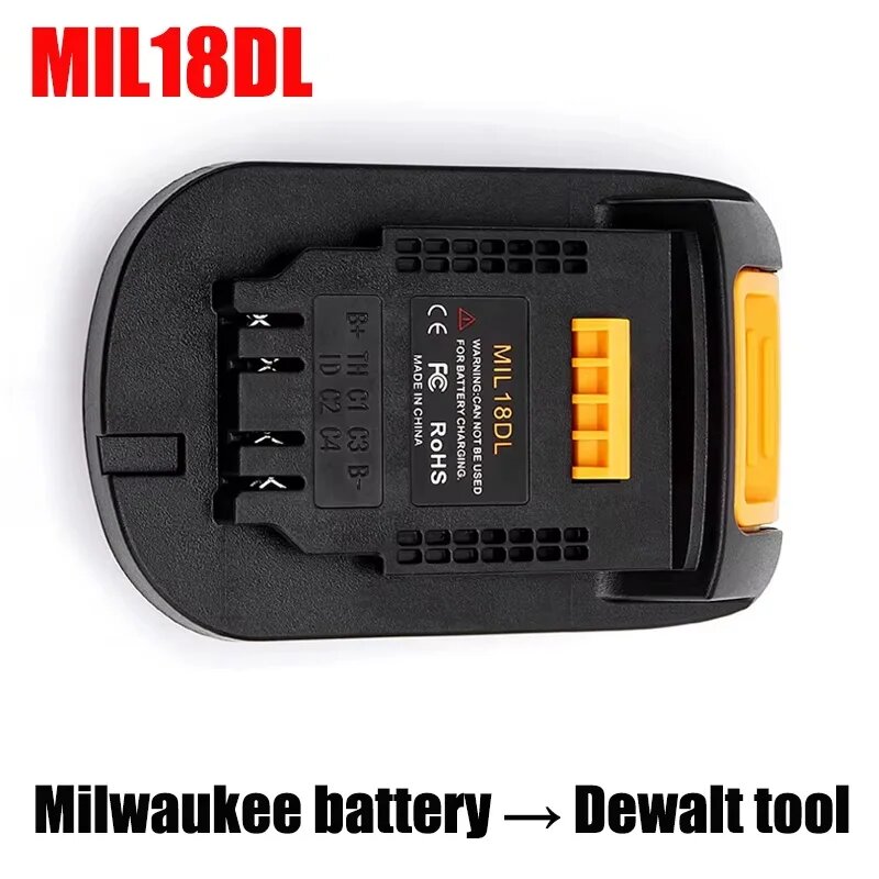 Адаптер для аккумуляторов Makita, Bosch, Milwaukee, Dewalt 18В For Milwaukee to DW