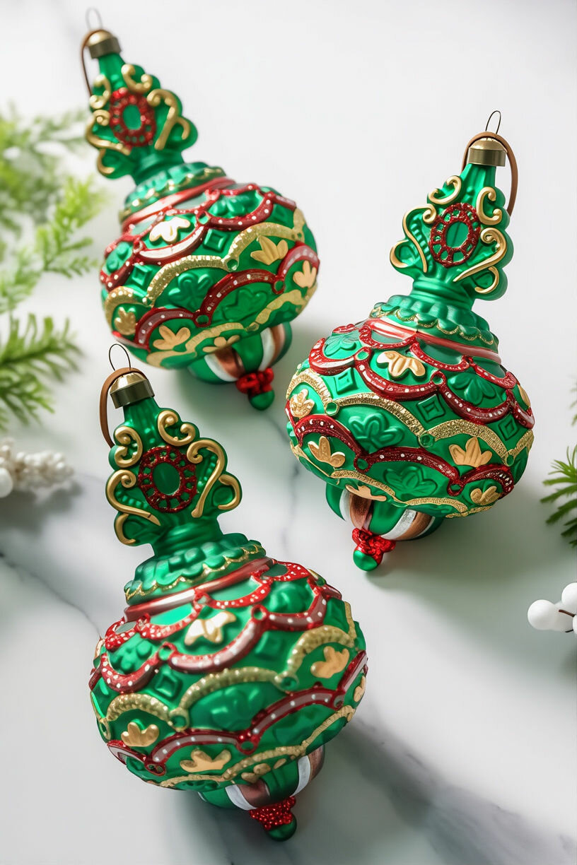 Набор ёлочных украшений гамболо, стекло, 16 см, 3 шт, Winter Deco 4060253