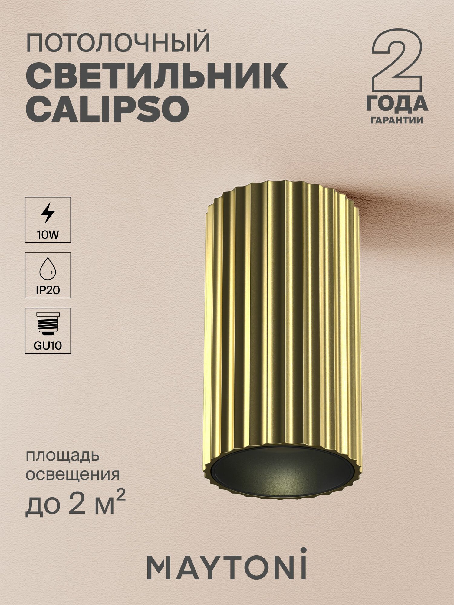 Светильник потолочный накладной Maytoni Technical Calipso C106CL-01-GU10-BS