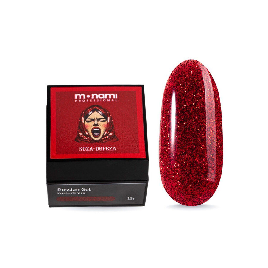 Гель Monami "Russian Gel Коза-дереза", 15г, красный с шиммером
