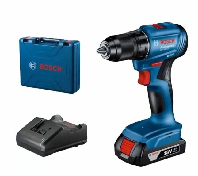 Дрель-шуруповерт аккумуляторная Bosch GSR 185-LI, арт. 06019K3001 (кейс, с АКБ и ЗУ)
