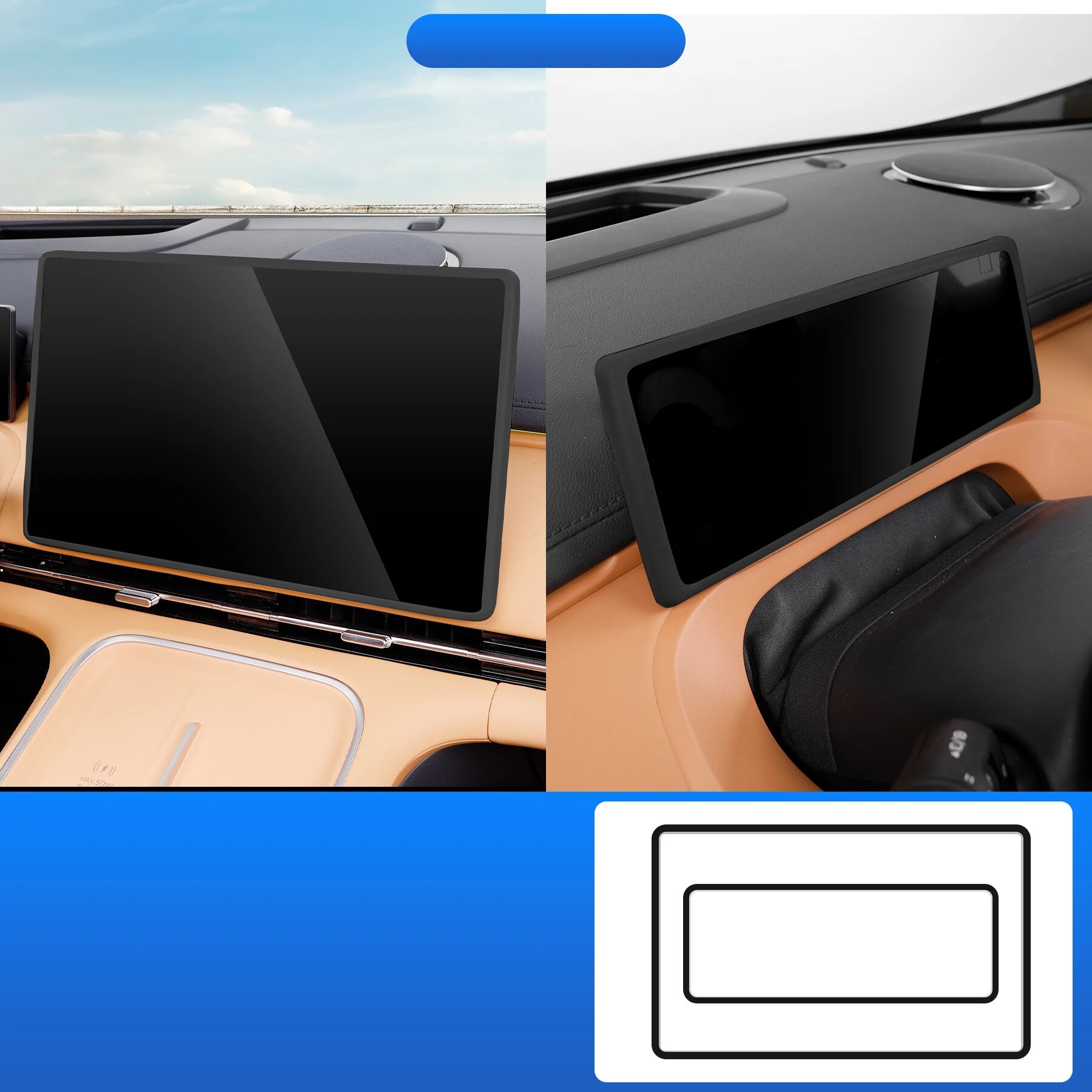 Для Geely Galaxy Starship 7 EM-i 2024 2025 Автомобильный центральный экран управления, рамка приборной панели, полоса, силиконовая рамка, аксессуары option 12-2pcs