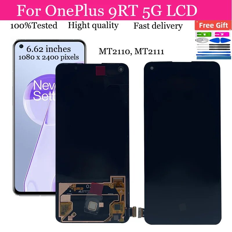 6,62 'оригинальный AMOLED для Oneplus 9RT 5G MT2110, ЖК-дисплей для OnePlus9 RT1 + 9 RT LCD MT2111