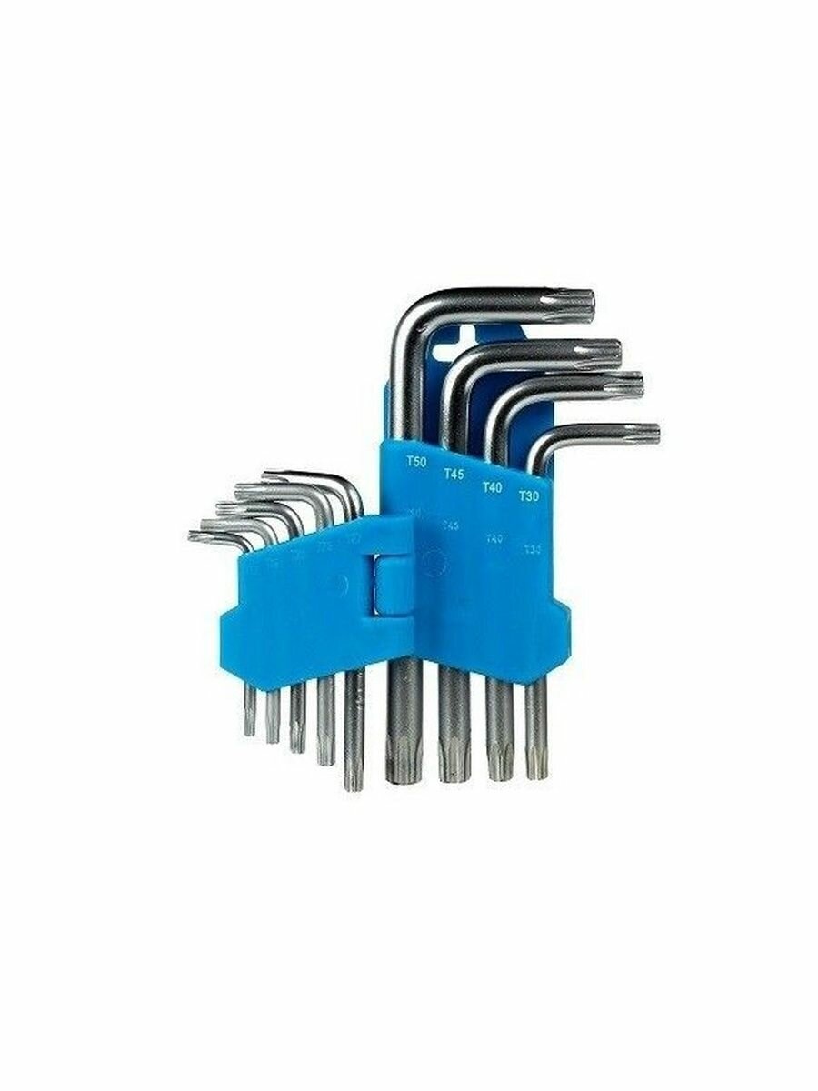 Набор ключей TORX c отверст. 9 шт, TORX:10,15,20,25,27,30,40,50, CR-V, Smartbuy tools