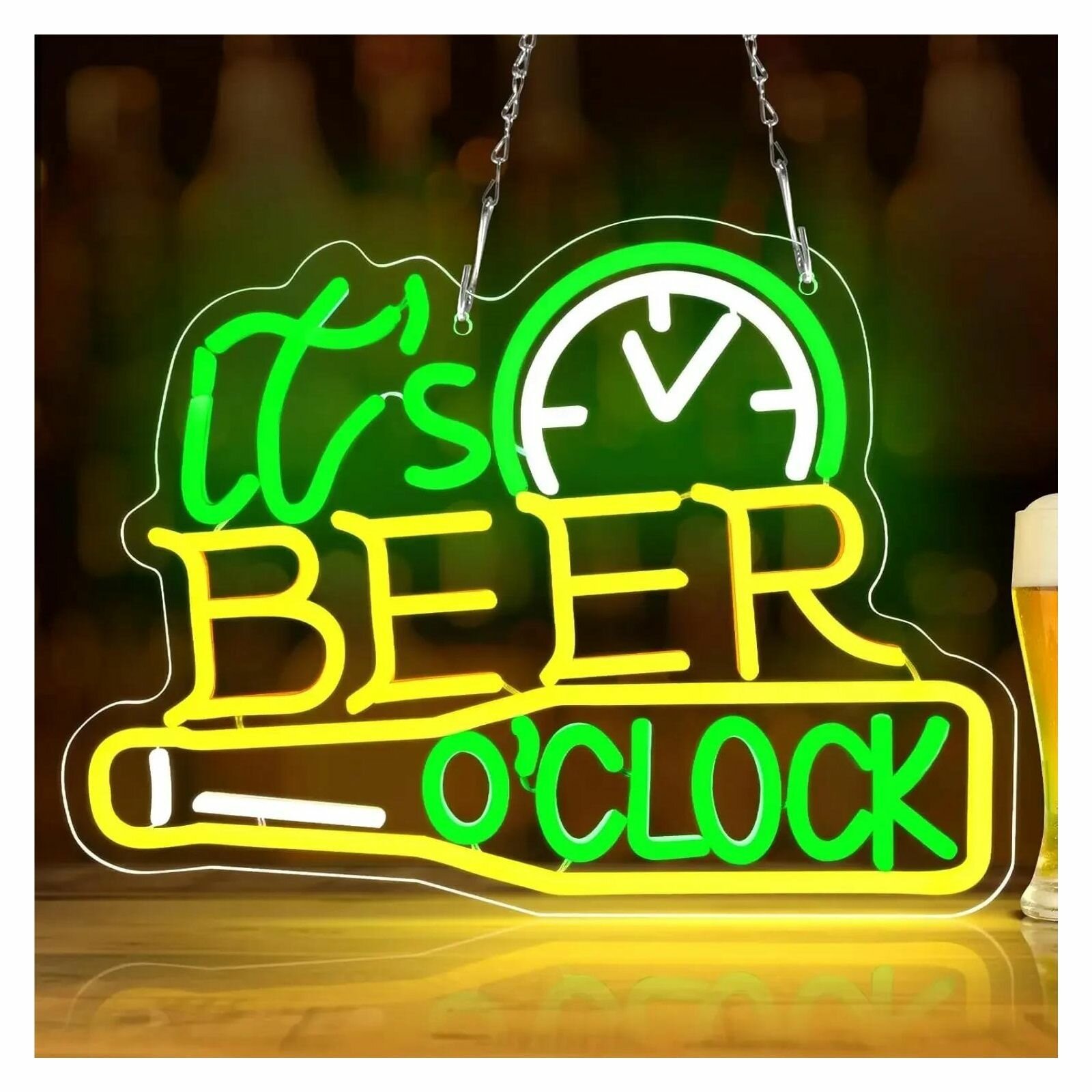 Неоновые Пивные Часы 30x40cm