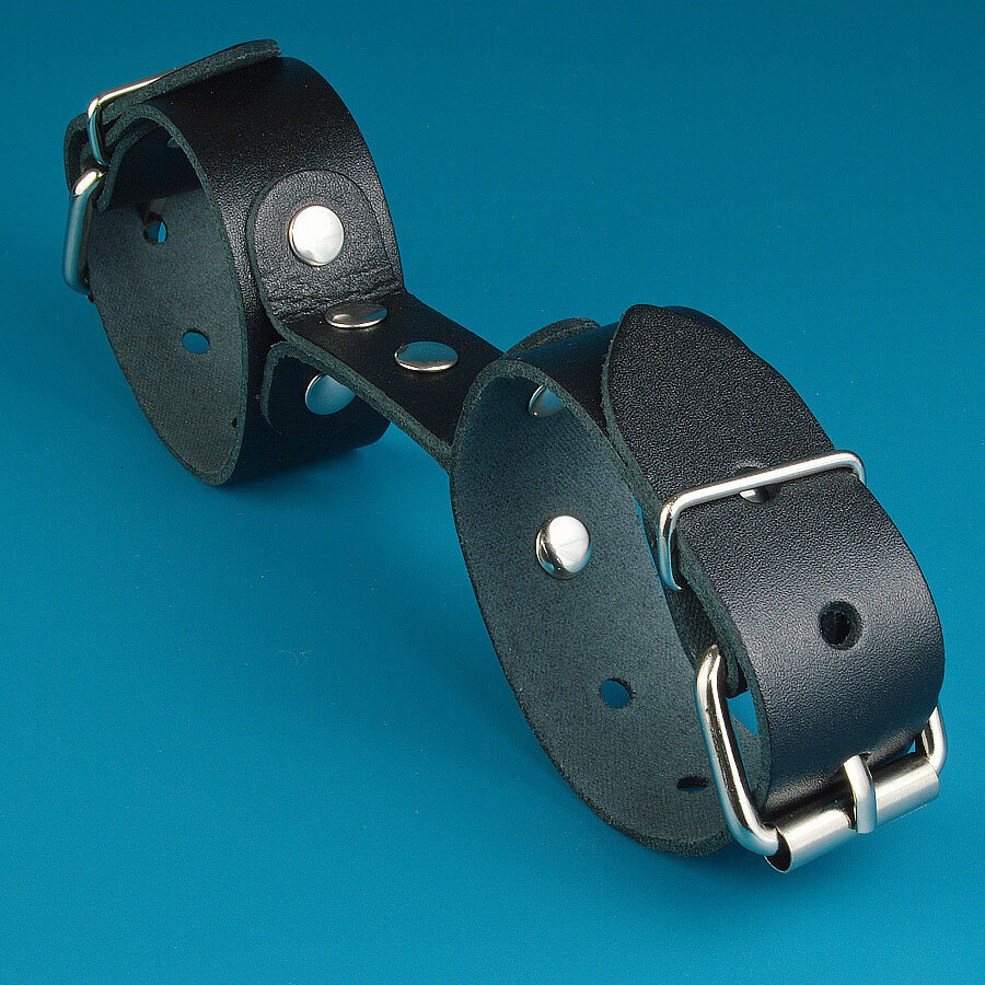 Наручники-фиксаторы Sitabella из натуральной кожи, черный, os