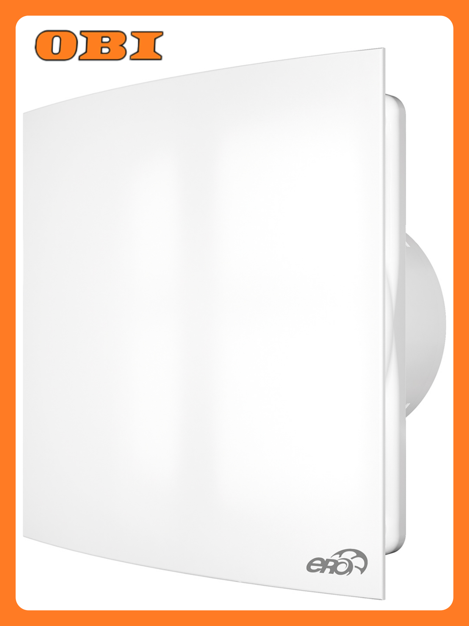 Вентилятор ERA QUADRO, накладной, белый, влагозащищенный, ABS-пластик, 140 м3/ч