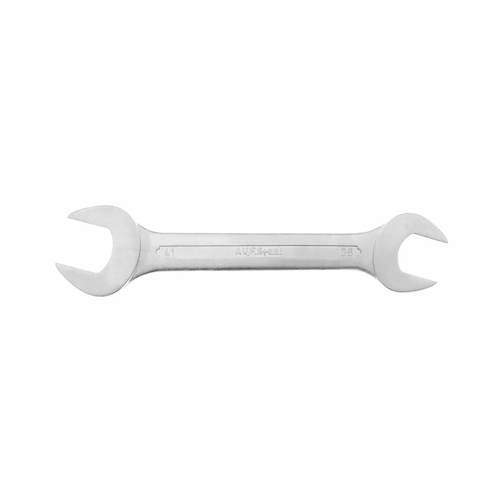 Рожковый ключ 36х41мм AV Steel AV-303641, 41 мм, защищенная, хромоникелевое покрытие, двусторонний