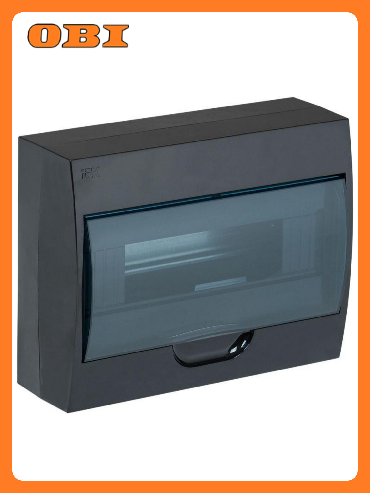 Щит распределительный IEK KREPTA, навесной, пластик, черный, IP41, 12 модулей