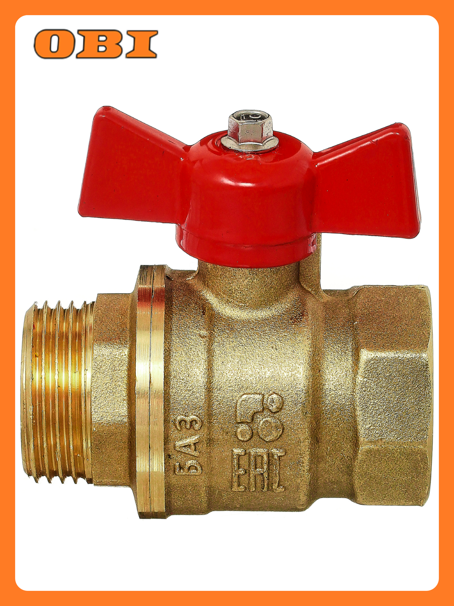 Кран шаровой БАЗ Standart 11Б27п1 "бабочка" 1"-1" вн.-нар. DN25 PN40