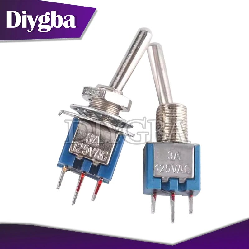 5 шт. Синий миниатюрный переключатель ON-ON SPDT SMTS-102