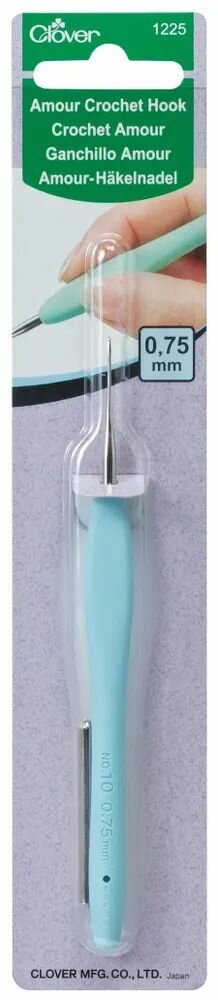 Крючок для вязания Amour Clover, Амор Кловер 0.75 мм, (1225)