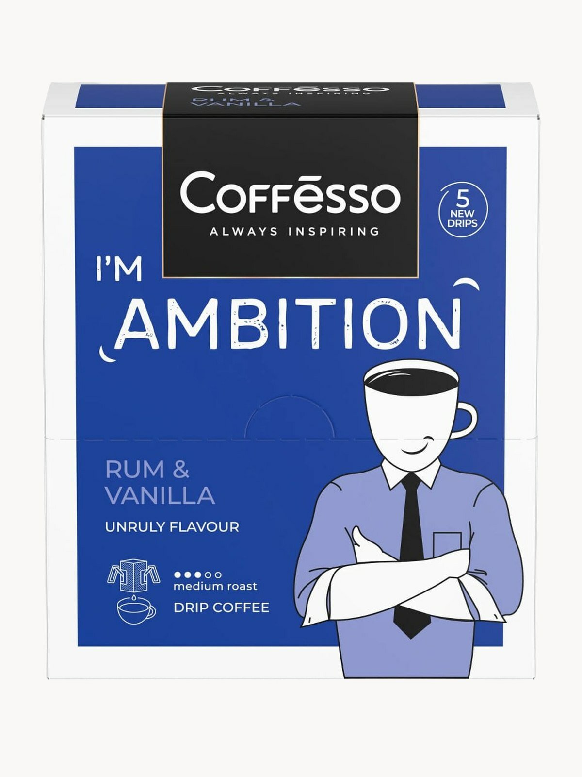 Кофе в дрипах Coffesso Ambitious Rum & Vanilla, 5 шт
