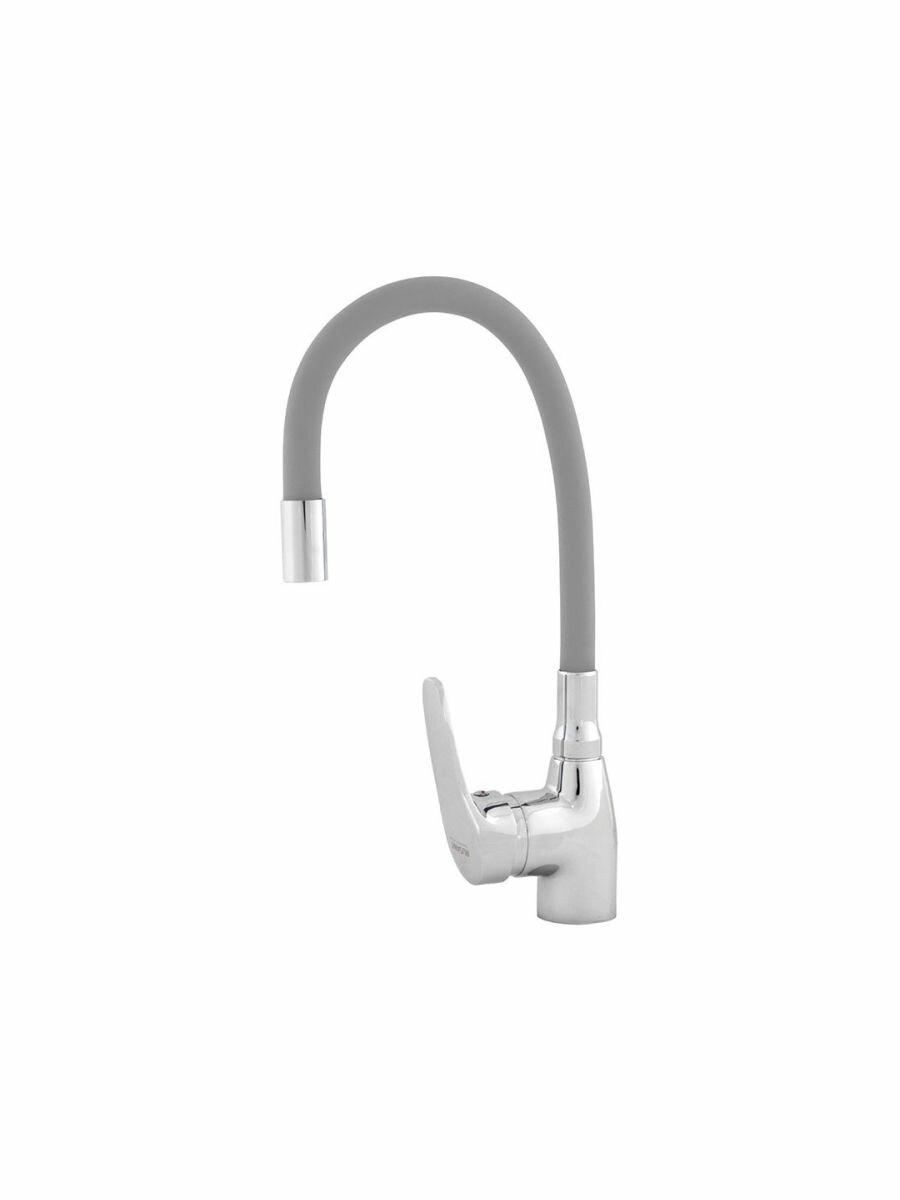 Melodia Della Vita Смеситель кухня MELODIA Ostessa картридж д.40мм гибкий излив серый MDV40615Gray без подводки