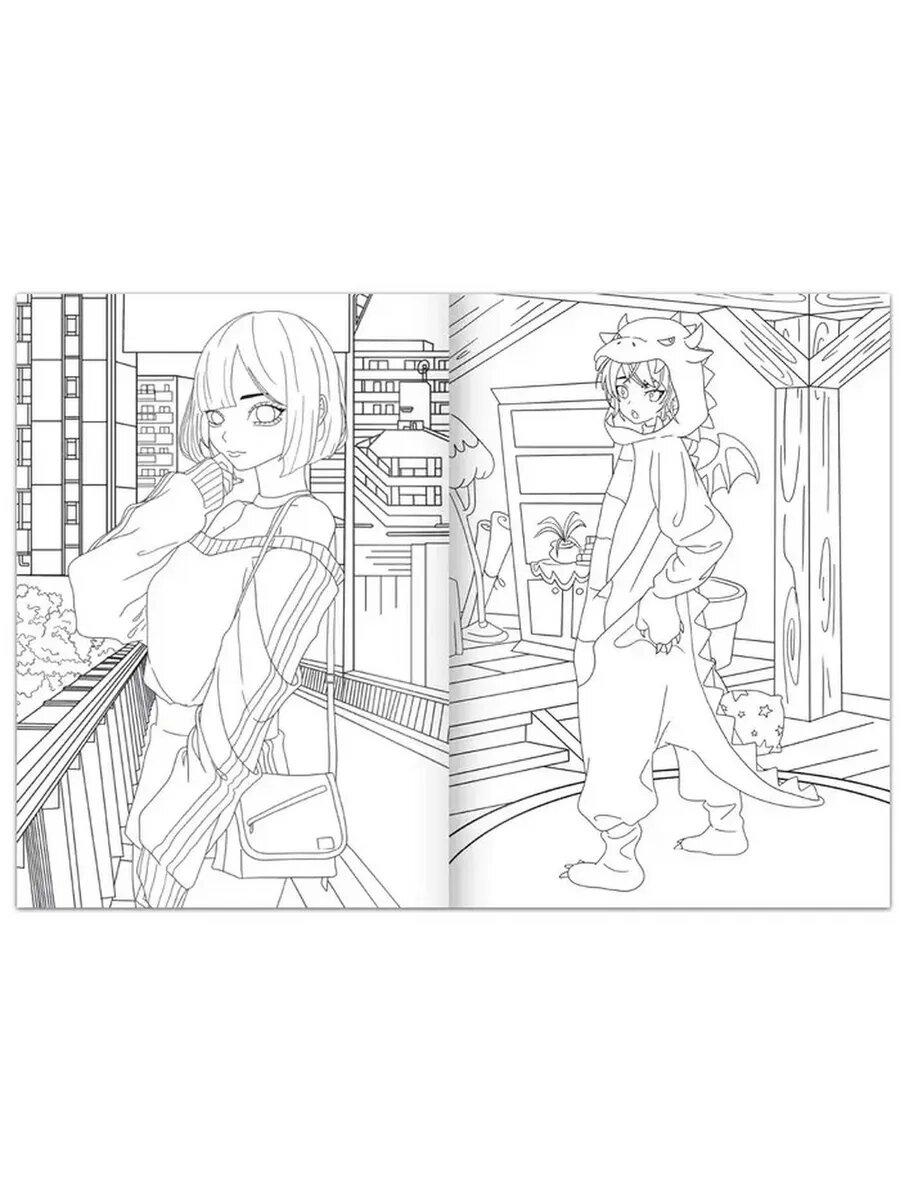 Творческая раскраска Токио для юных аниме-любителей