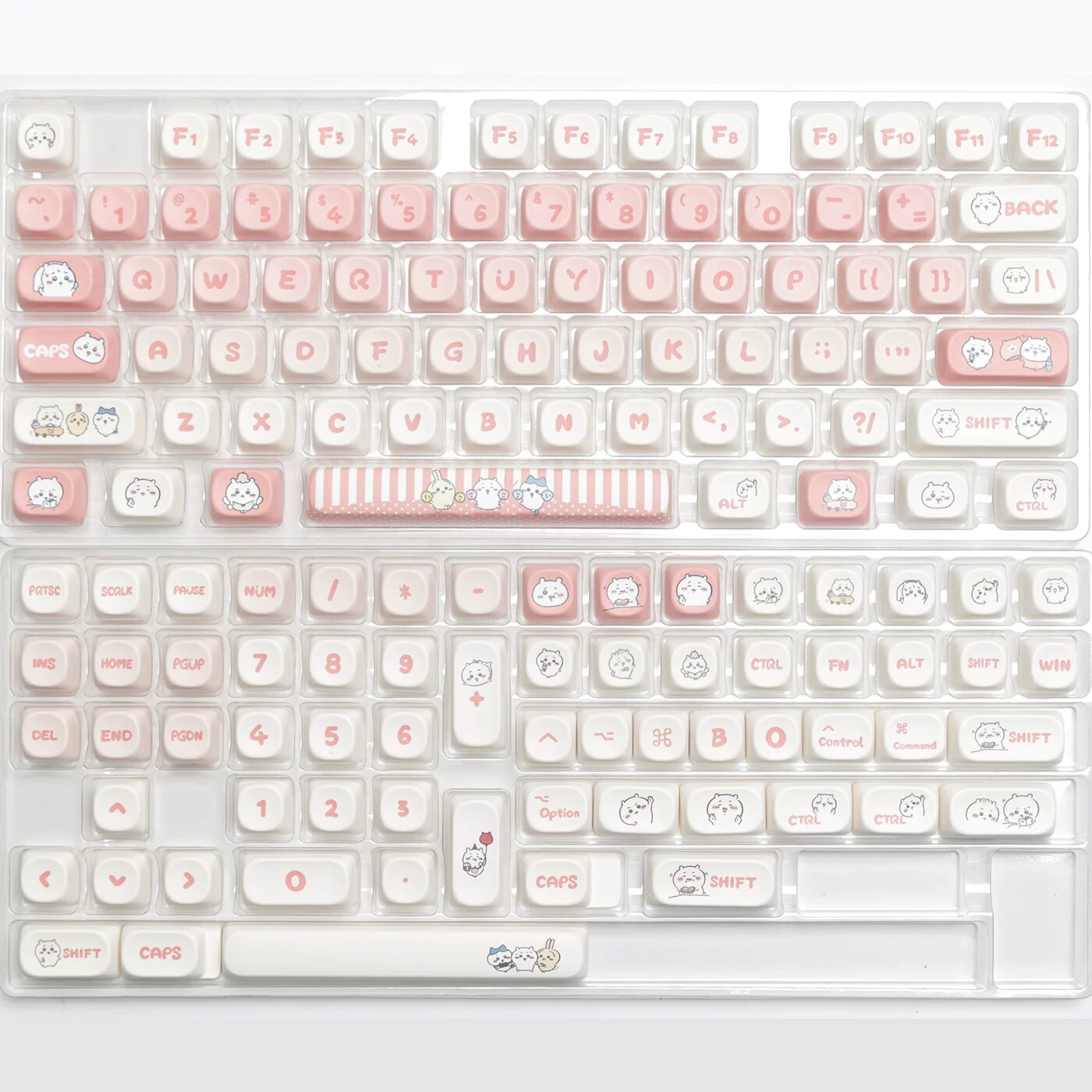 Кейкапы Chiikawa chiikawaMOA, малый размер, высота MAC Usagi HI8 F99 104F87 G75 Все три варианта представляют собой