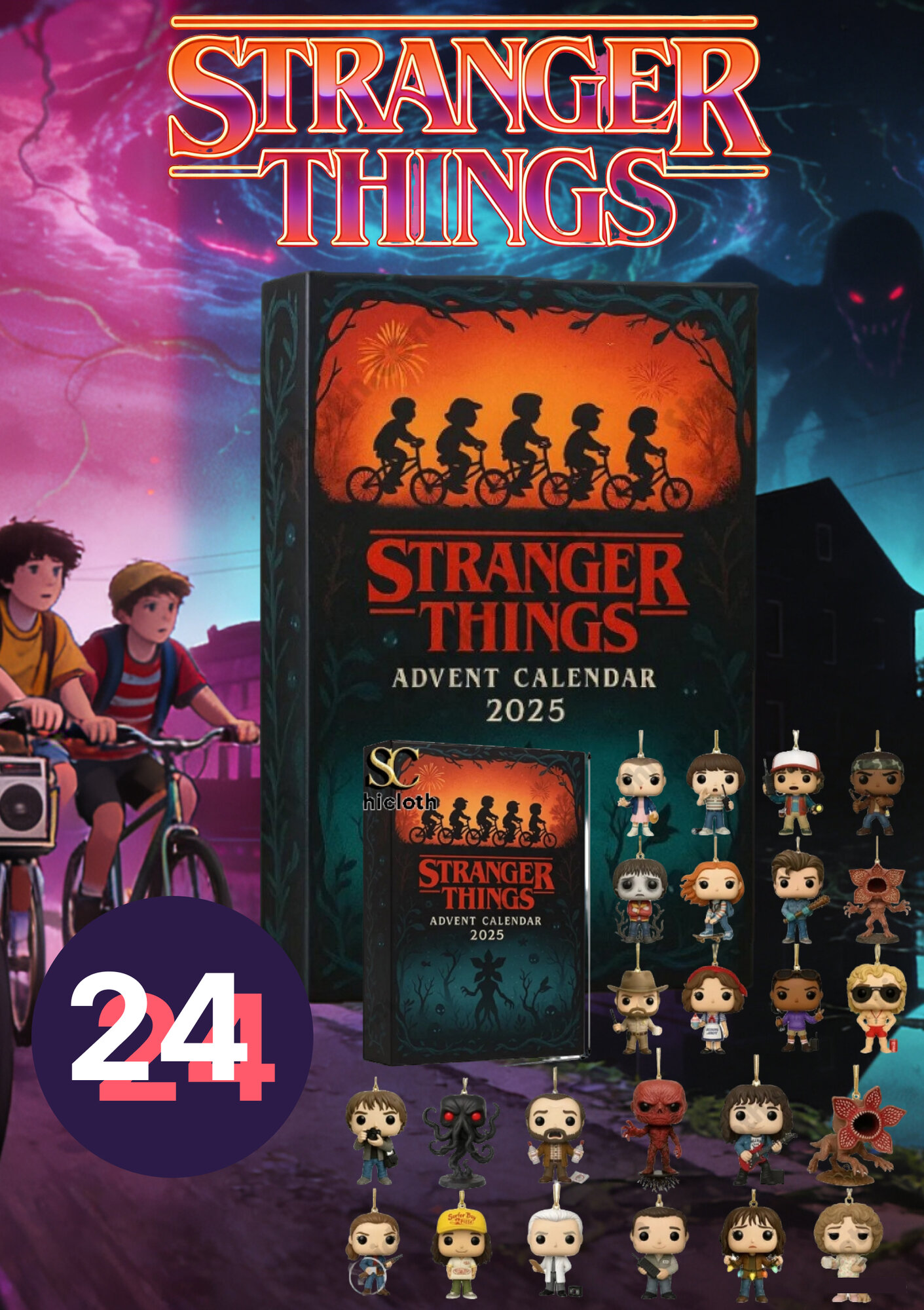 Funko! POP Адвент календарь Очень Странные Дела Advent Calendar: Stranger Things 2025-24 Days Of Surprise