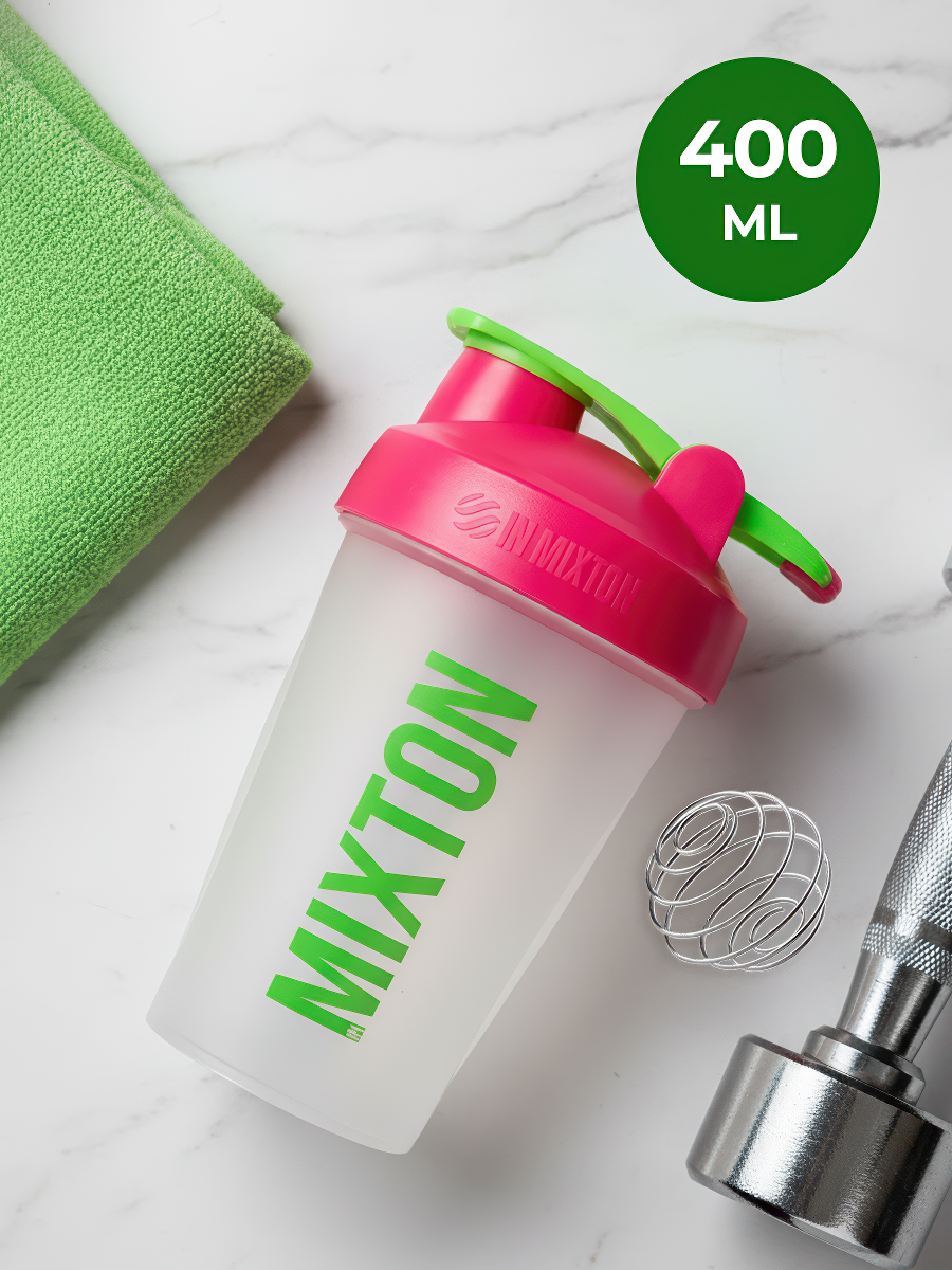 Шейкер для протеина и коктейлей спортивный inMixton 400 мл Прозрачный