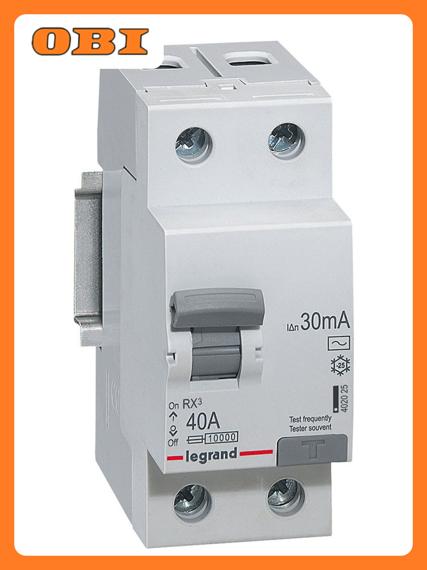 Дифференциальный выключатель Legrand RX3 2P AC 40 А 30 мА