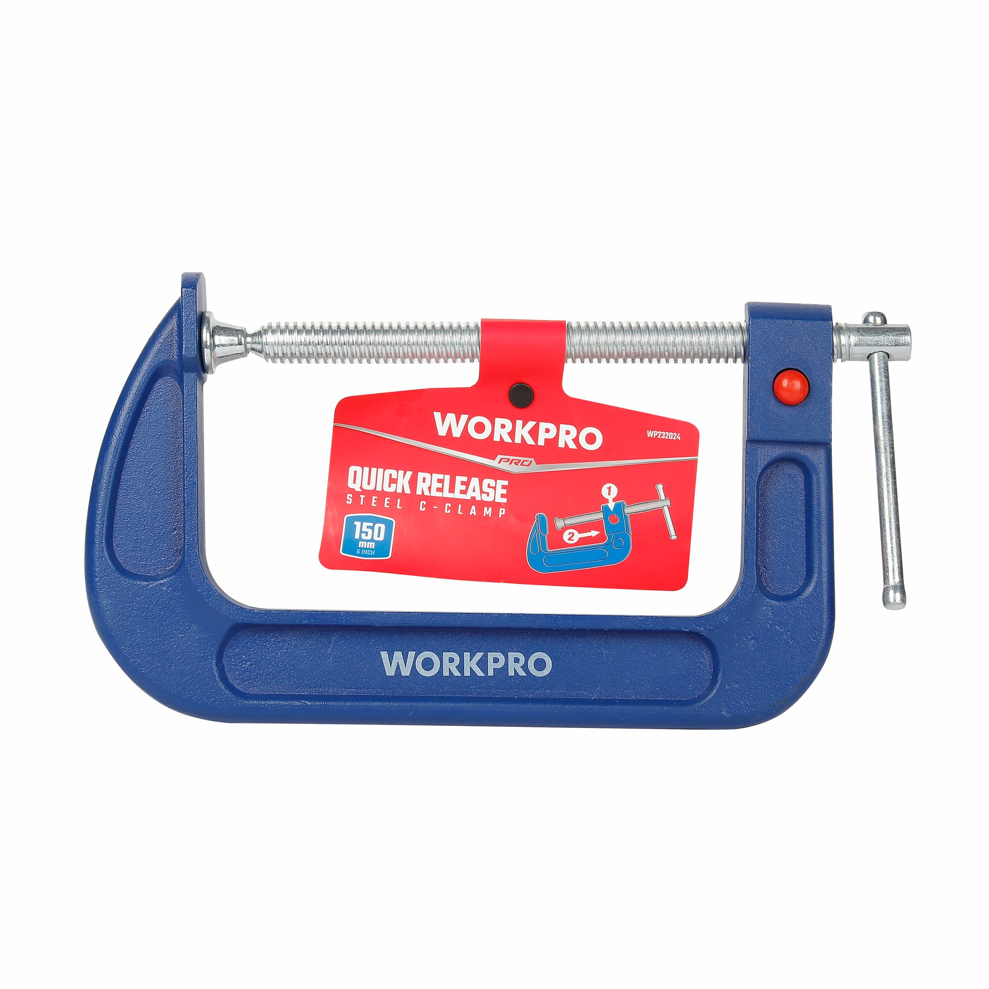 Струбцина тип G 150мм быстросъемный зажим WORKPRO