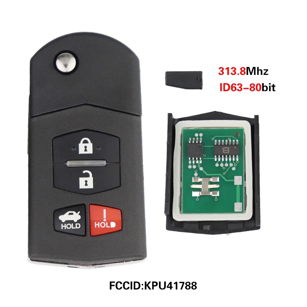 YIQIXIN дистанционный ключ от машины для Mazda 2 3 5 6 8 M2 M3 M5 M6 CX-7 CX-9 MX-5 BGBX1T478SKE125-01 KPU41788 SKE126-01 313,8/315/433Mhz4D63 4 Button 313.8Mhz