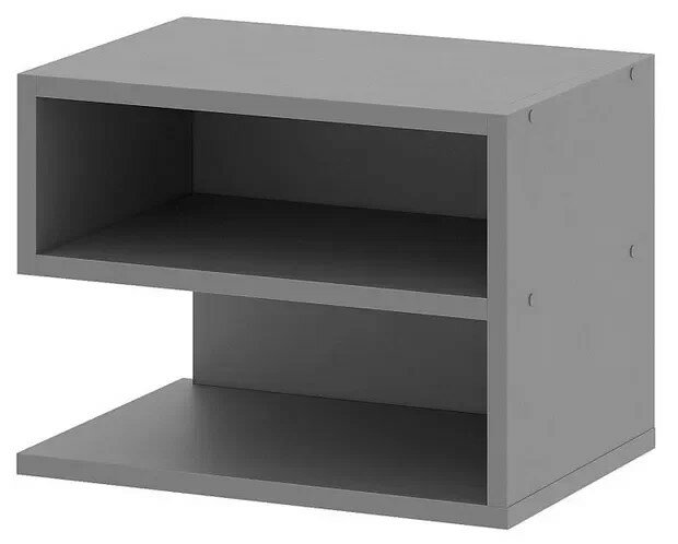 Прикроватная тумба Энни, ЛДСП, матовая графитовая, 40 х 30 х 28 см