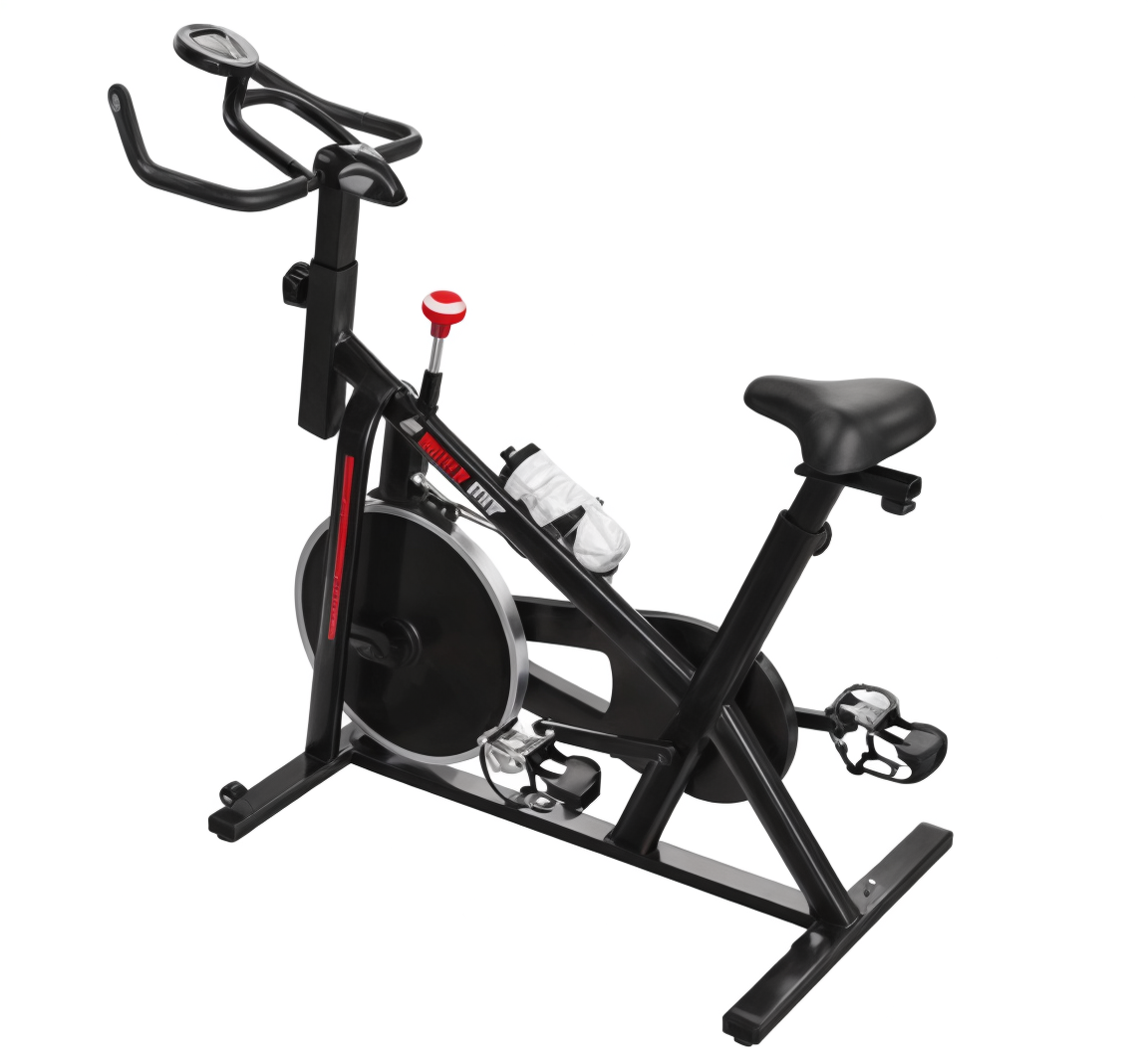 Велотренажер UNIX Fit SB-380, спин-байк, колодочная система, черный