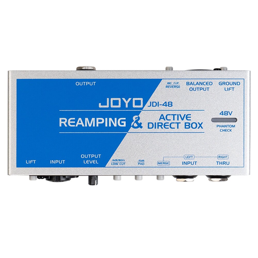 Педаль эффектов JOYO JDI-48, стерео микс, предварительный усилитель, DI BOX