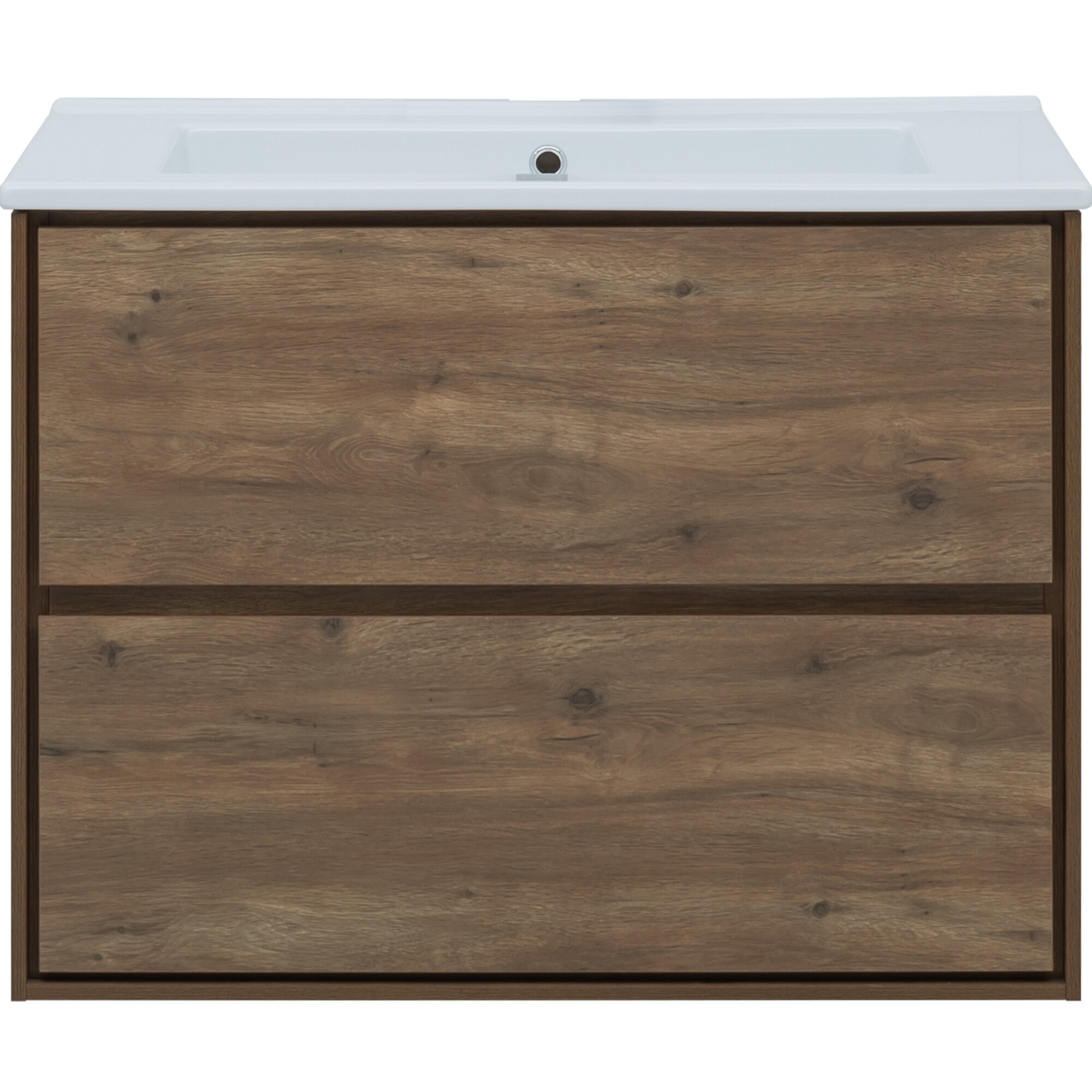 Тумба подвесная под раковину AQUANET Данкель 85 цвет дуб рустикальный (раковина к тумбе арт.4332029)