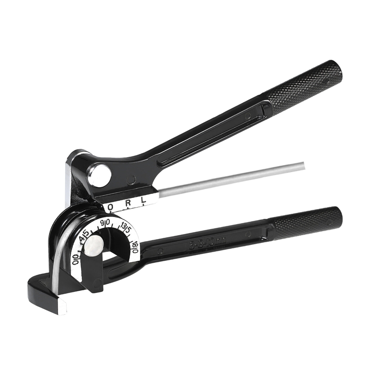 Трубный гибочник Heavy Duty 3-в-1 180 градусов для гибки труб 1/4, 5/16 и 3/8, черный цвет, материал алюминиевый сплав, размер изделия approx. 26.5 * 6.6 * 5.8cm, вес изделия approx. 401.8g, размер упаковки approx. 27 * 6.8 * 6.8cm, вес упаковки approx.