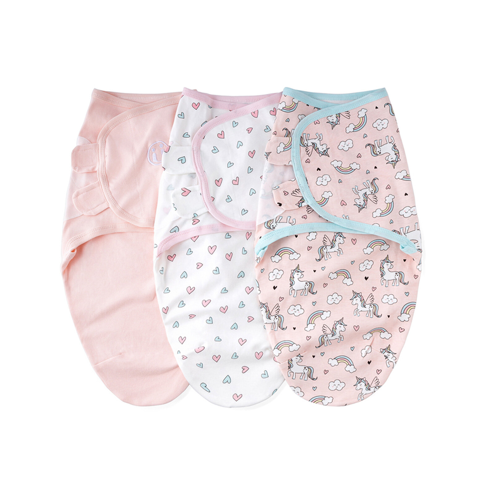 SU3007 3PCS Пеленка для новорожденных из мягкого хлопка Сухой пеленок для младенца с Паттерном Мультяшным для новорожденных мальчиков девочек, Мультицвет, Размеры 65*51см (0-3 месяца, 3-5кг) и 70*58см (3-6 месяцев, 5-10кг), Паттерны: Океан и