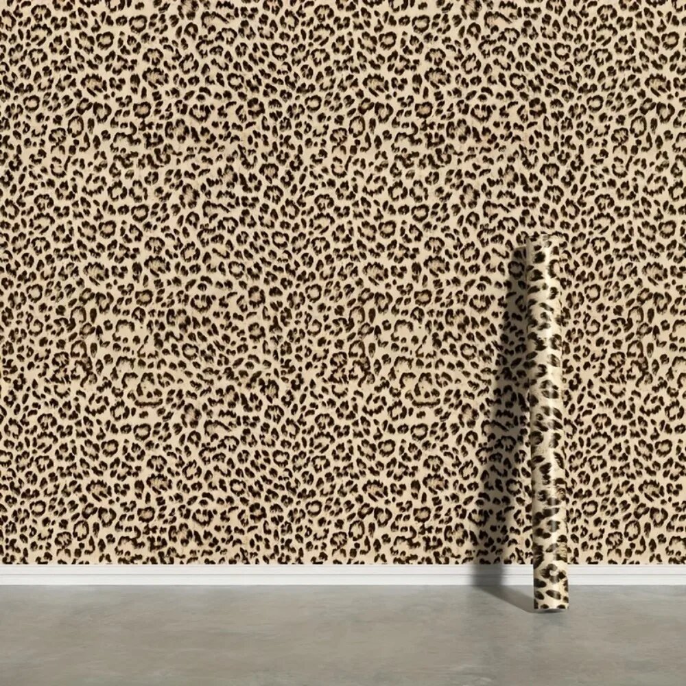 Самоклеящиеся обои DZQ леопардовый узор Yellow leopard patte, 45cmx10m