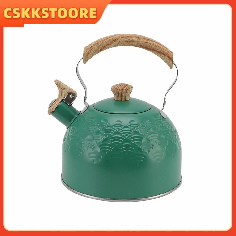 Чайник 2.5 л из нержавейки со свистком, быстрое кипячение воды